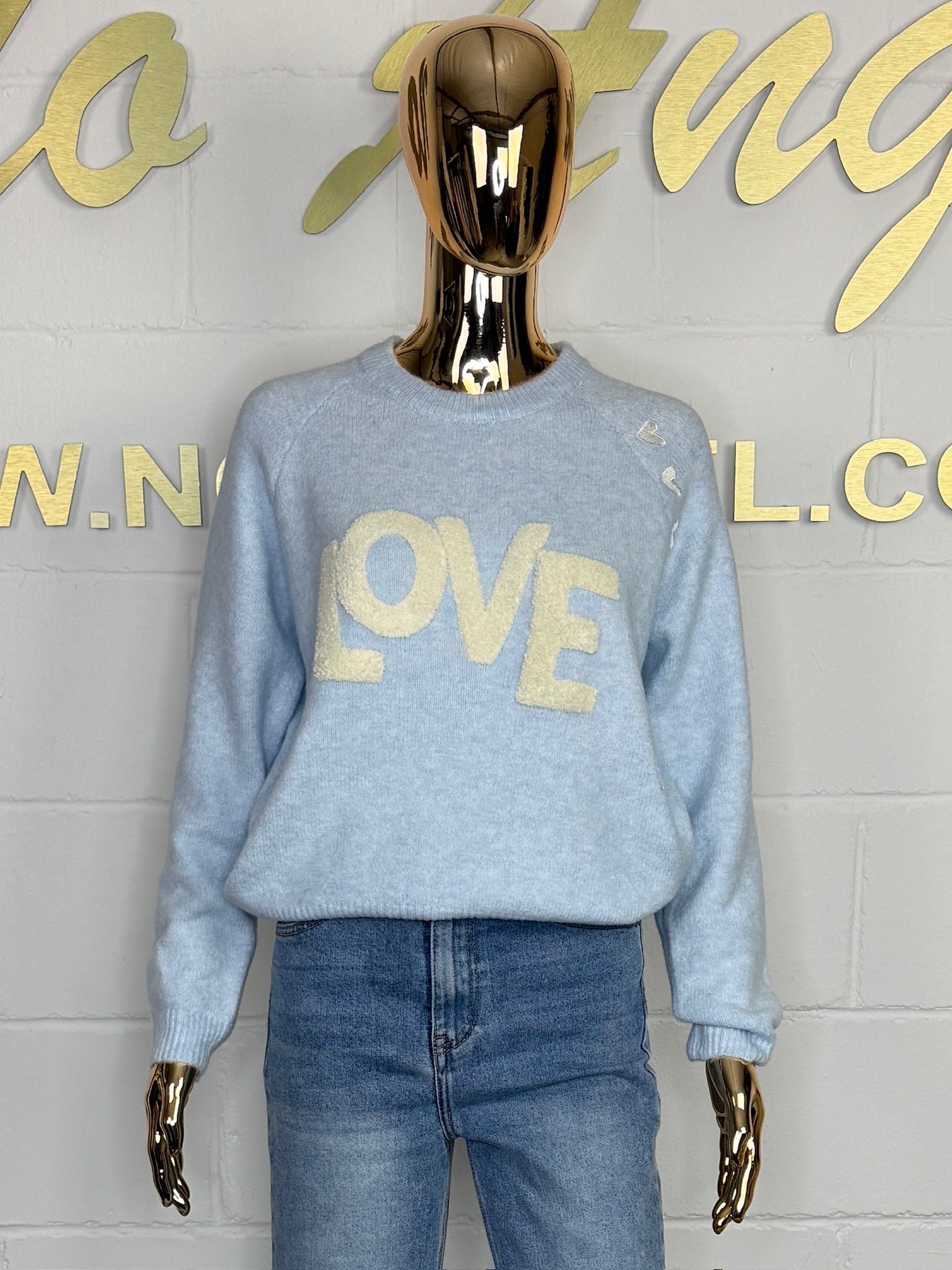 Baby Blue LOVE Jumper – No Angel Clothing