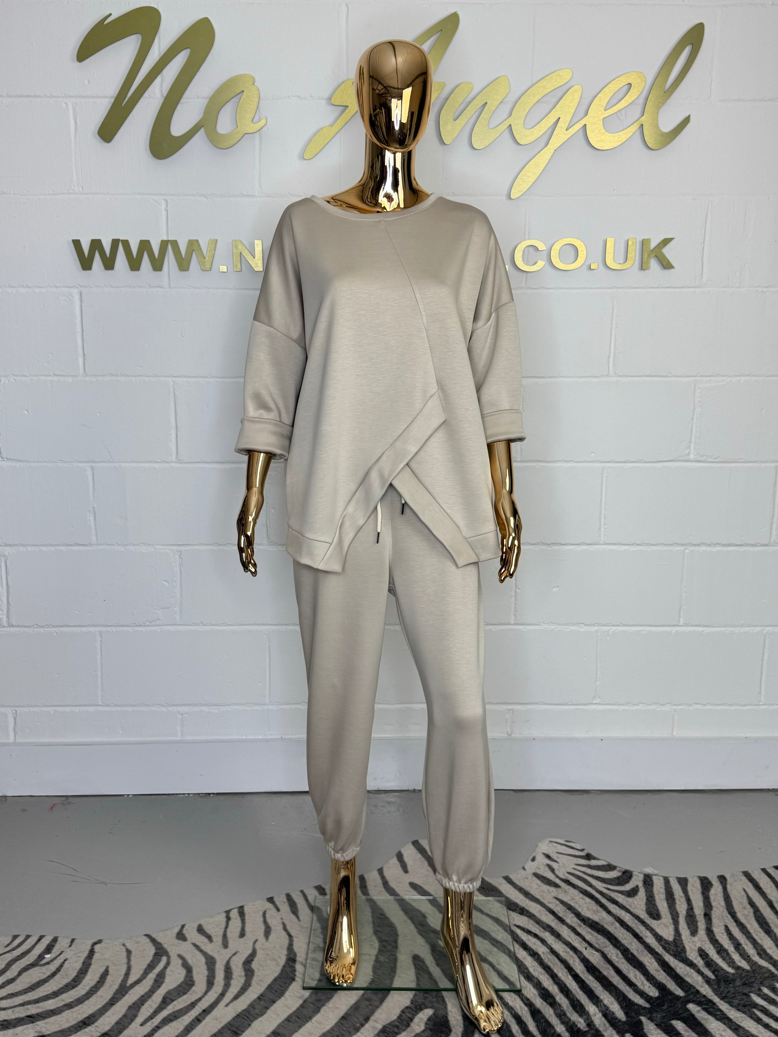 Cross Front Detail Cuffed Tracksuit ( 7 Colour) – No Angel Clothing