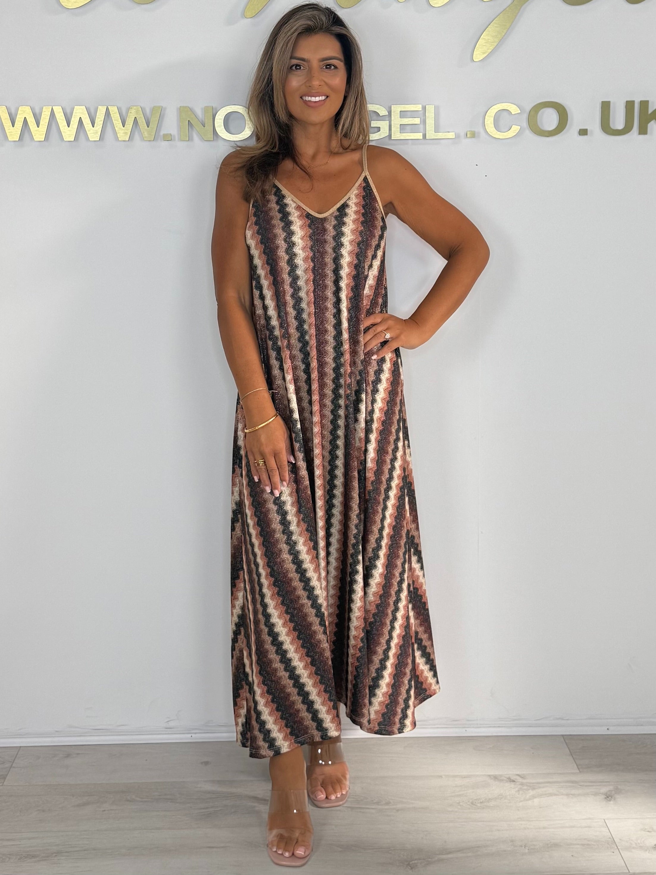 Printed Floaty Pleated Spaghetti Strap Dress (5 Colours) – No Angel ...